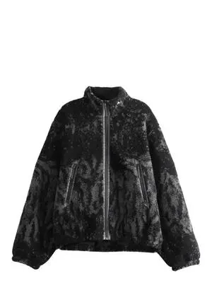 ROA Ewe Fleece-texture Jacket - Black