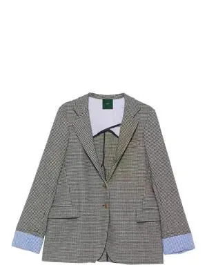 MAISON JEJIA Birkin Houndstooth-patterned Blazer