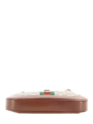 Gucci Jackie 1961 Gg Coated Canvas Small Hobo Bag - Brown