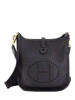Hermès Evelyne Bag Gen Iii Clemence Tpm Crossbody Bag Black