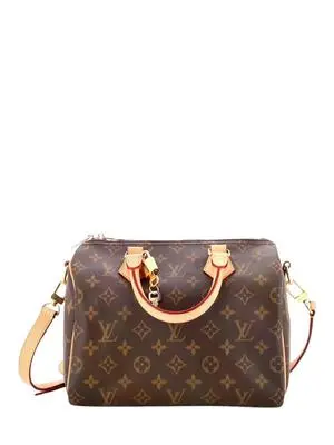LOUIS VUITTON Speedy Bandouliere Bag Monogram Canvas 25 Satchel - Brown