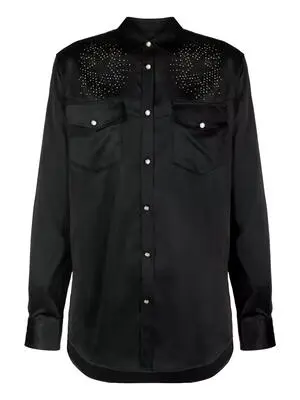 Dsquared2 Micro-stud Embellished Shirt - Black