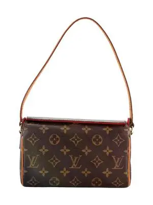 LOUIS VUITTON Recital Handbag Monogram Canvas Shoulder Bag - Brown