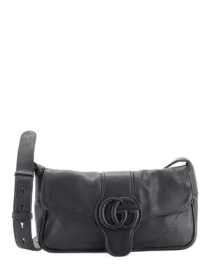 Gucci Monochrome Aphrodite Leather Small Shoulder Bag - Black