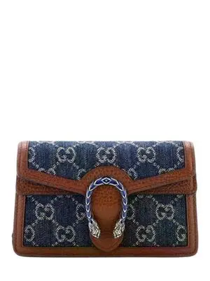 Gucci Dionysus Bag Gg Denim Super Mini Crossbody Bag Blue