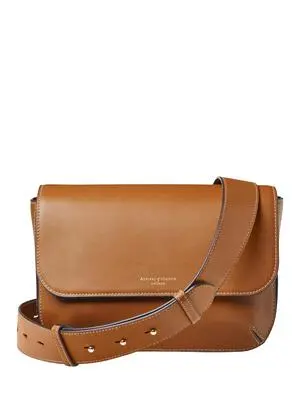 ASPINAL OF LONDON Large Leather Ella Cross-body Bag - Brown
