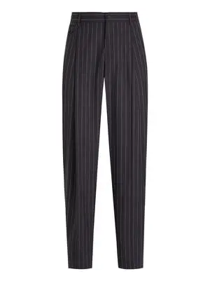 Dolce & Gabbana Pinstripe Virgin Wool Trousers Pants And Shorts Multi-colored - Multicolor