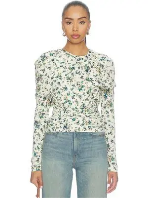 Ulla Johnson Neema Draped Jersey Top In . Also - Multi