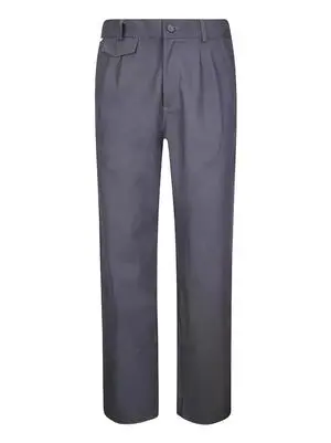 GR10K Replicated 10005 Pleated Straight-leg Trousers - Grey