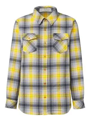 GOD'S TRUE CASHMERE Alchemy Plaid Cashmere Shirt With Carnelians - Multicoloured