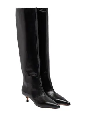 Le Monde Beryl Babouche Leather Knee-high Boots - Black