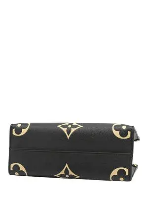 LOUIS VUITTON 2021-2026 Bicolor Monogram Empreinte Giant Onthego Pm Satchel - Black