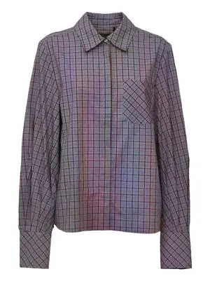 ESSENTIEL ANTWERP Check Voluminous-sleeve Shirt