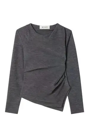 RÓHE Twisted Long-sleeve Top - Grey