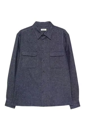Sandro Flap-pocket Long-sleeve Shirt - Blue