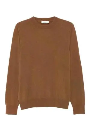 Sandro Ribbed-trim Cashmere Sweater - Brown