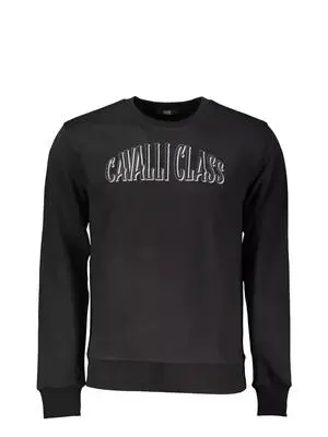 Roberto Cavalli Logo-embroidered Crew-neck Sweatshirt - Black