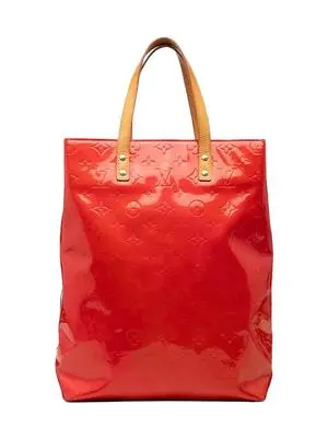 LOUIS VUITTON 2001 Monogram Vernis Reade Mm Tote Bag - Red