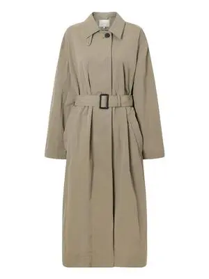 Studio Nicholson Campion Belted Crinkled-shell Trench Coat - Neutrals