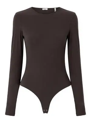 AGOLDE Aura Stretch-jersey Thong Bodysuit - Brown