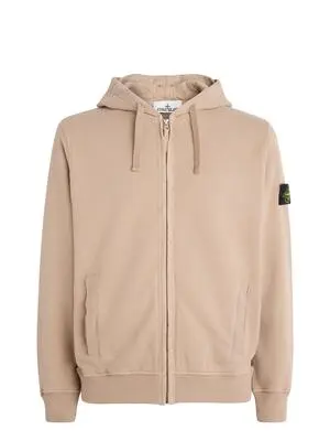 Stone Island Cotton Zip-up Hoodie - Brown