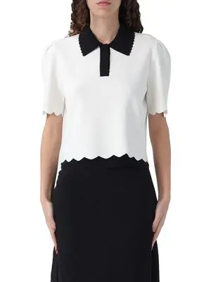 TWINSET Bi Polo Shirt With Scalloped Hem