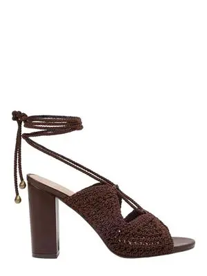 TWINSET Crochet Polyester Sandal - Coffee