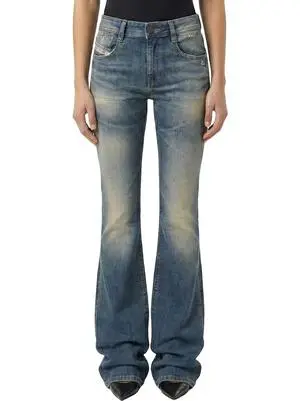 DIESEL® D-ebbey Flared Jeans In Stretch Denim