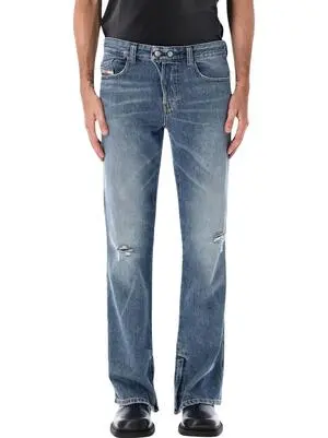 DIESEL® 1980 D-eeper Slim Fit Mid-rise Distressed Denim Jeans - Blue