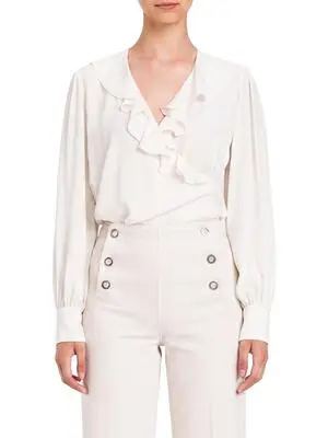 TWINSET Viscose Blend Blouse - Pearl
