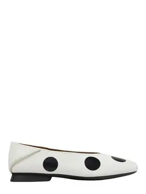 Camper Twins Leather Ballerinas - White