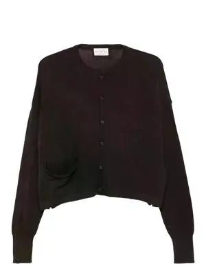 MA'RY'YA Patch-pocket Cardigan - Brown
