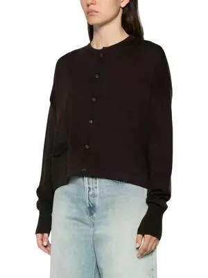 MA'RY'YA Patch-pocket Cardigan - Brown
