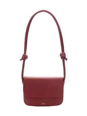 LA PORTEGNA Lucía Knotted Shoulder Bag - Red