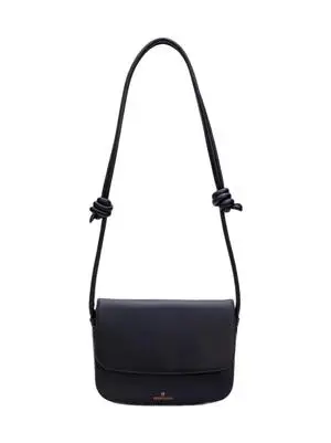 LA PORTEGNA Lucía Knotted Shoulder Bag - Black