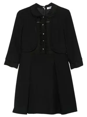 Vivetta Ruffled Mini Dress - Black