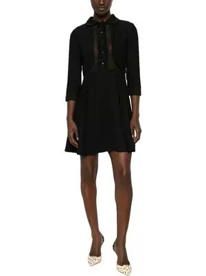 Vivetta Ruffled Mini Dress - Black