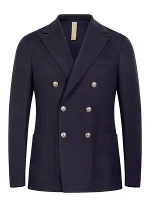 Eleventy Double-breasted Peak-lapel Jacket - Blue