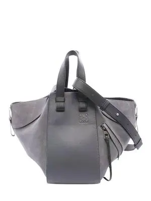 Loewe 2010s Small Hammock Suede Tote Bag Grey