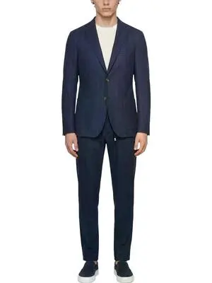 Eleventy Pinstripe-pattern Suit - Blue