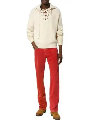 Isabel Marant Étoile Ydali Lace-up Collar Sweater - Neutrals