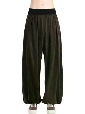 CORTANA Espera Pleated Elasticated-cuff Trousers - Brown
