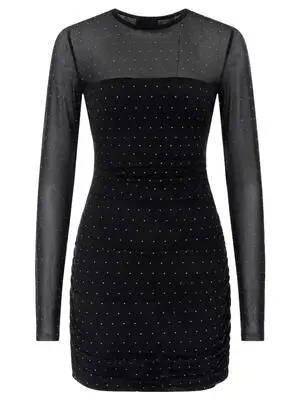 Liu Jo Rhinestone-embellished Mini Dress - Black