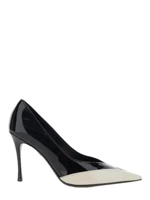 FERRAGAMO Two-tone Pointed-toe Pumps - Black
