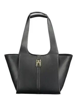 Tommy Hilfiger Julia Logo-plaque Tote Bag - Black