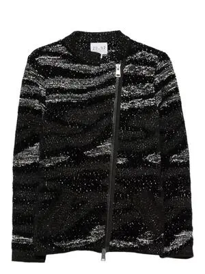 NEERA Zip-up Cardigan - Black