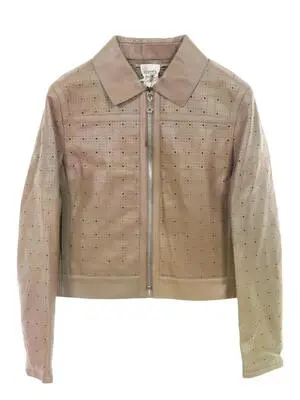 Hermès 2010s Perforated Leather Jacket - Brown