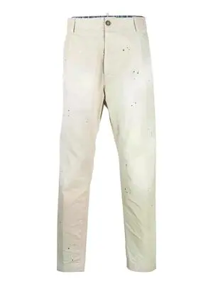 Dsquared2 Logo-print Straight-leg Trousers - Neutrals