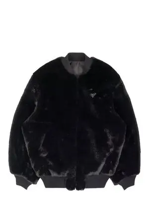 Prada Faux-fur Bomber Jacket - Black