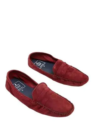 LA PORTEGNA Rodrigo Penny-strap Slippers - Red